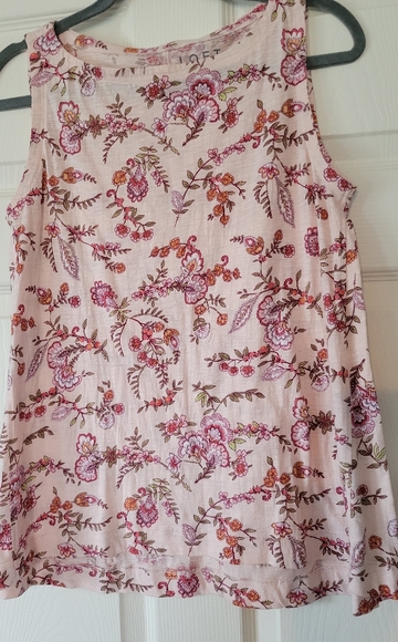 LOFT | Tops | Loft Womens Pink Floral Tank Top | Poshmark